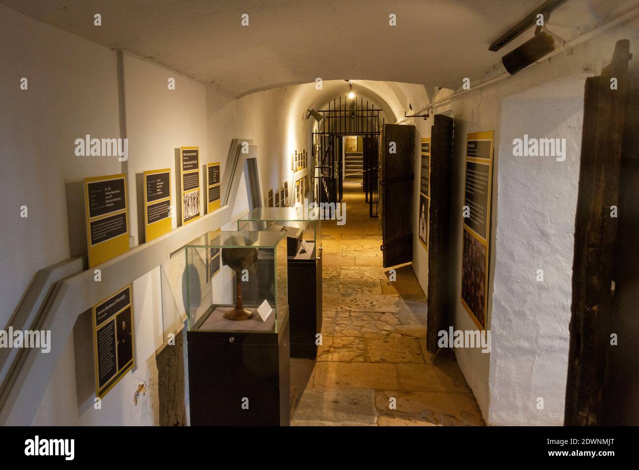 General view along a corridor of displays inside the National Justice ...