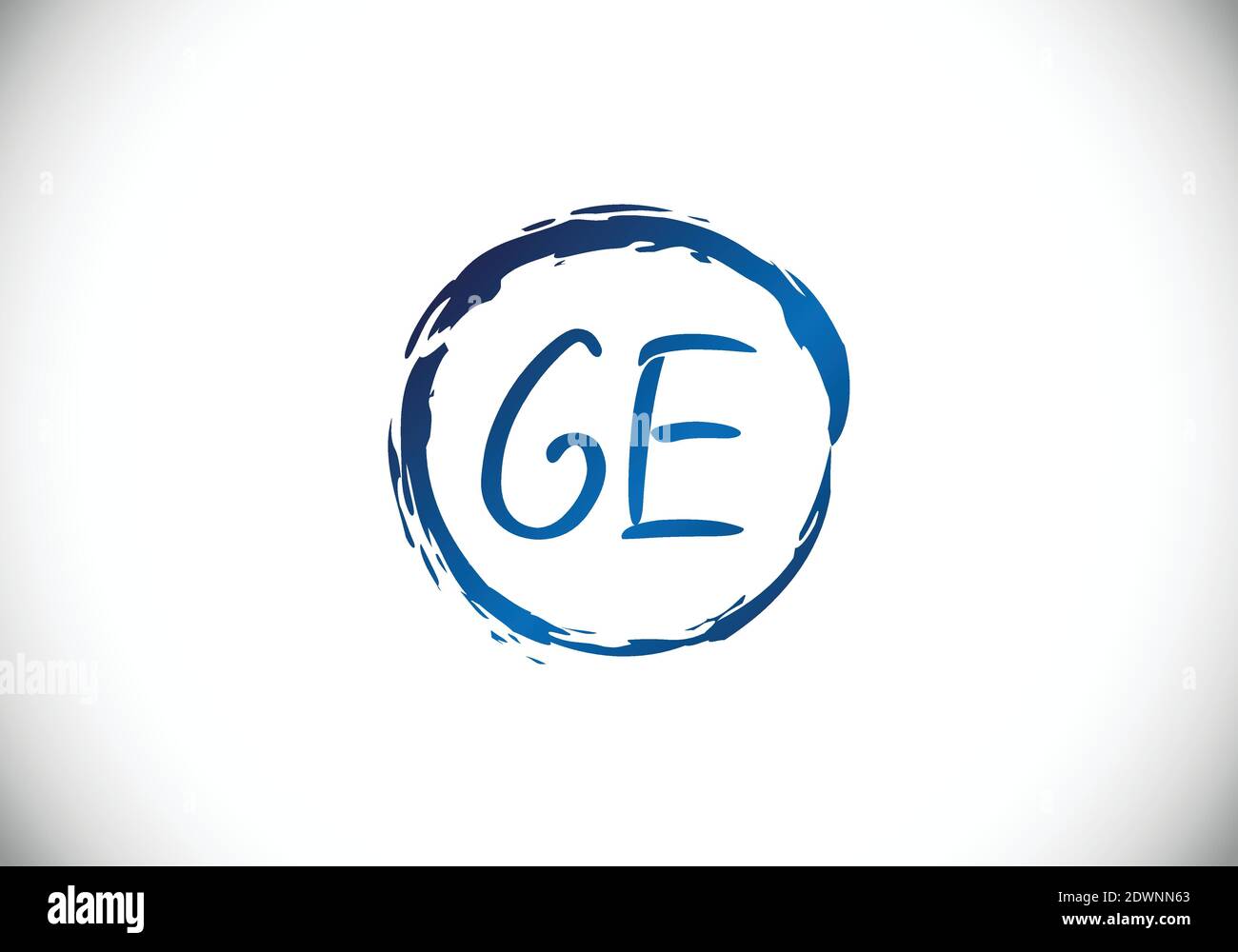 Initial Monogram Letter G E Logo Design Vector Template. G E Letter ...