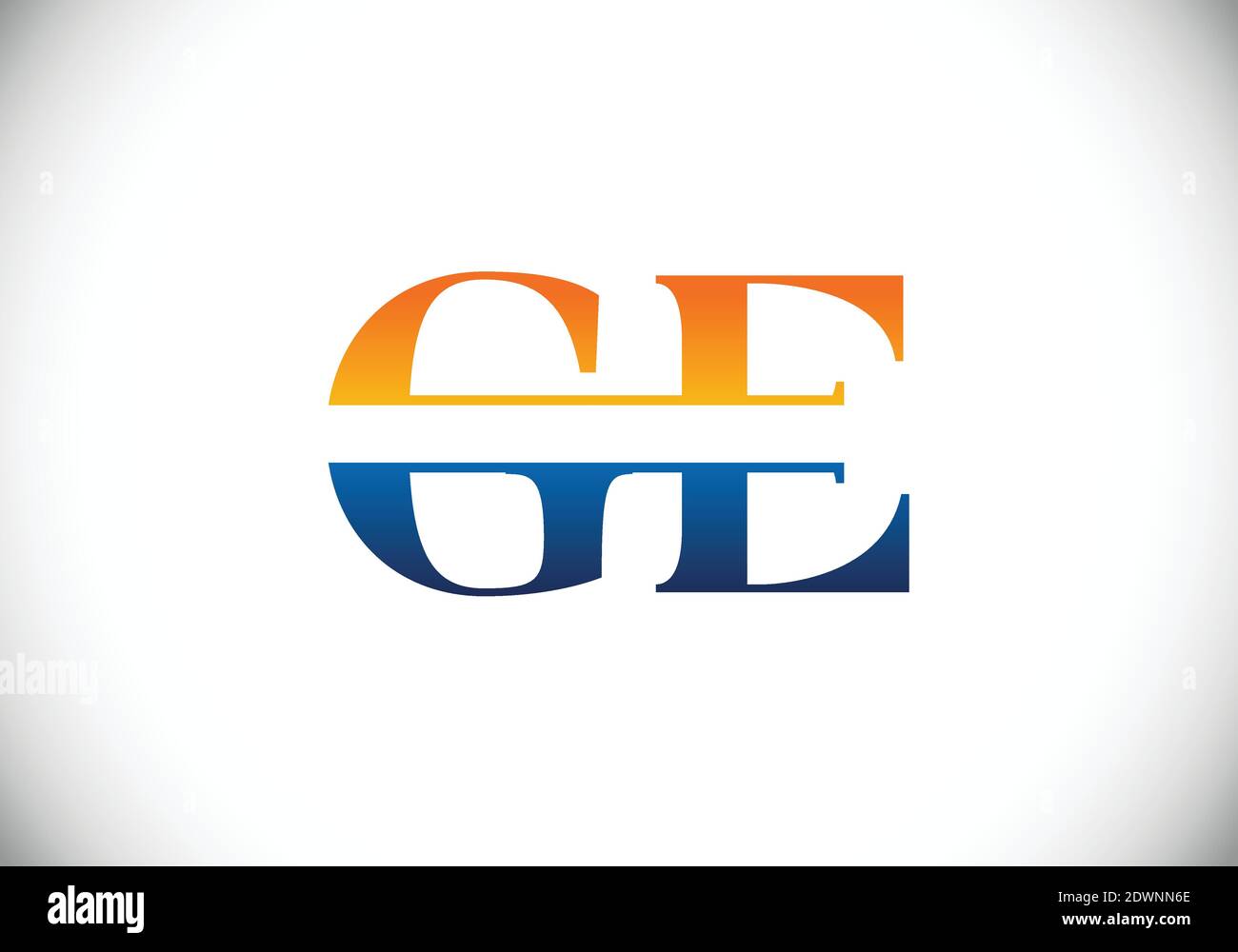 Initial Monogram Letter G E Logo Design Vector Template. G E Letter ...