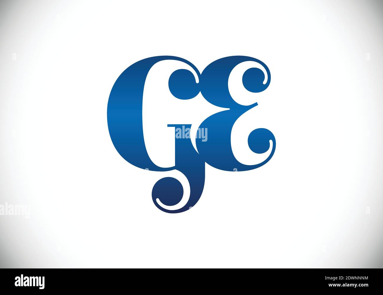Initial Monogram Letter G E Logo Design Vector Template. G E Letter ...