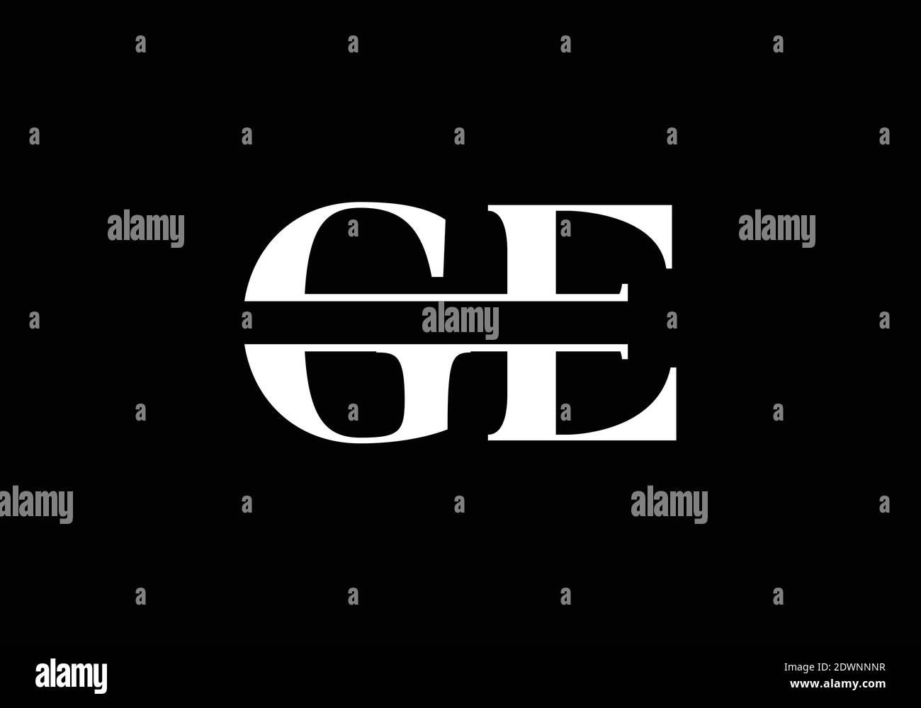 Initial Monogram Letter G E Logo Design Vector Template. G E Letter ...