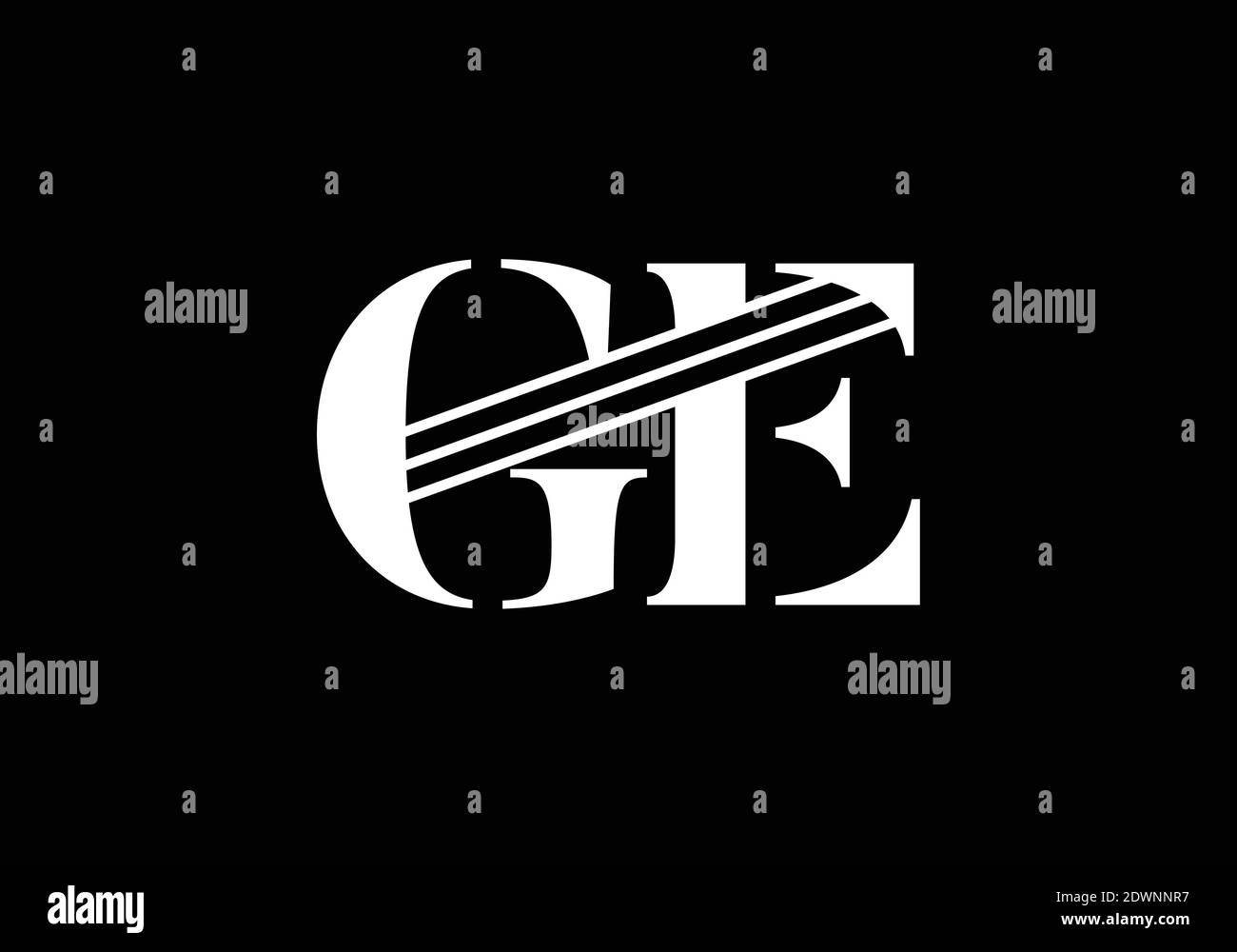 Initial Monogram Letter G E Logo Design Vector Template. G E Letter ...