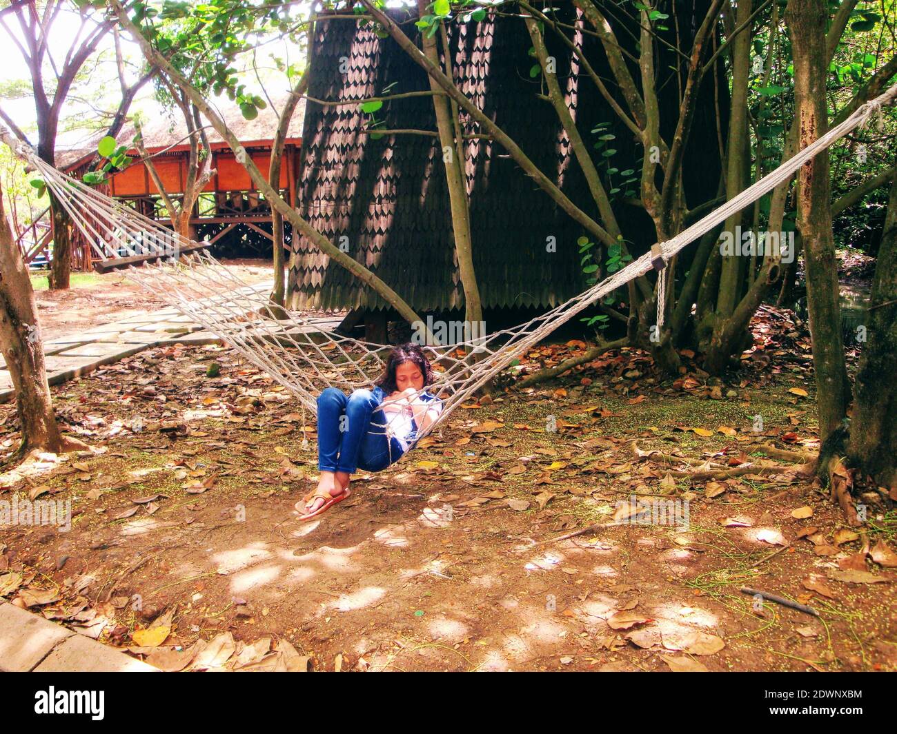 Indian girl sleeping tree hi-res stock photography and images - Alamy