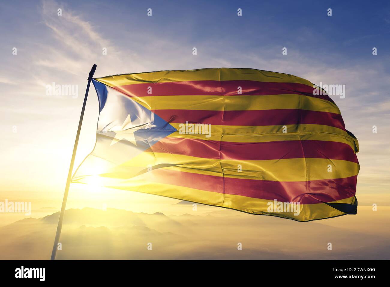 Catalonia flag patriotic independence hi-res stock photography and ...