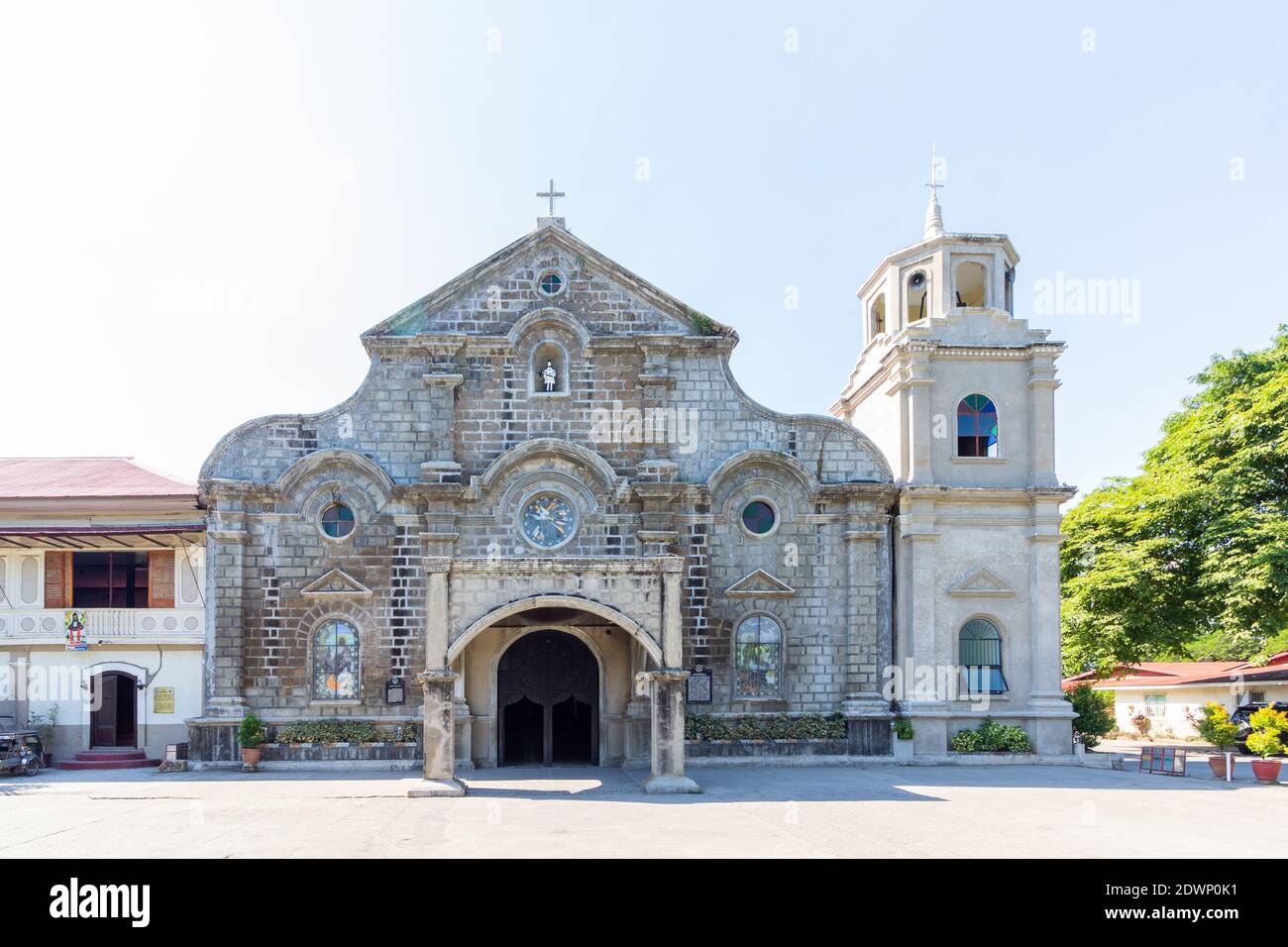 The facade of the old San Juan Church in Batangas, Philippines Stock ...