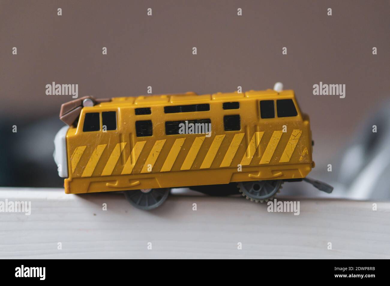 POZNAN, POLAND - Dec 21, 2020: Diesel toy train from the Thomas and ...