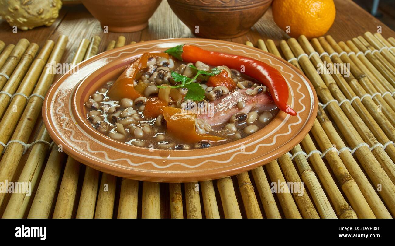 How to Prepare Moroccan Black-Eyed Peas , Cowpeas close up Stock Photo ...
