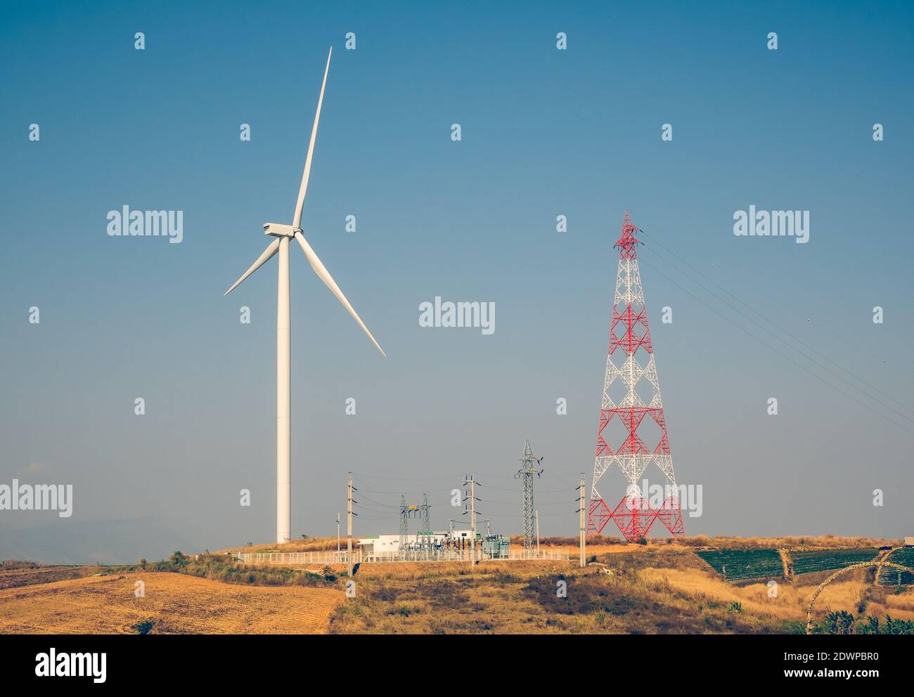 Wind turbine for electricity production on the mountains with high ...