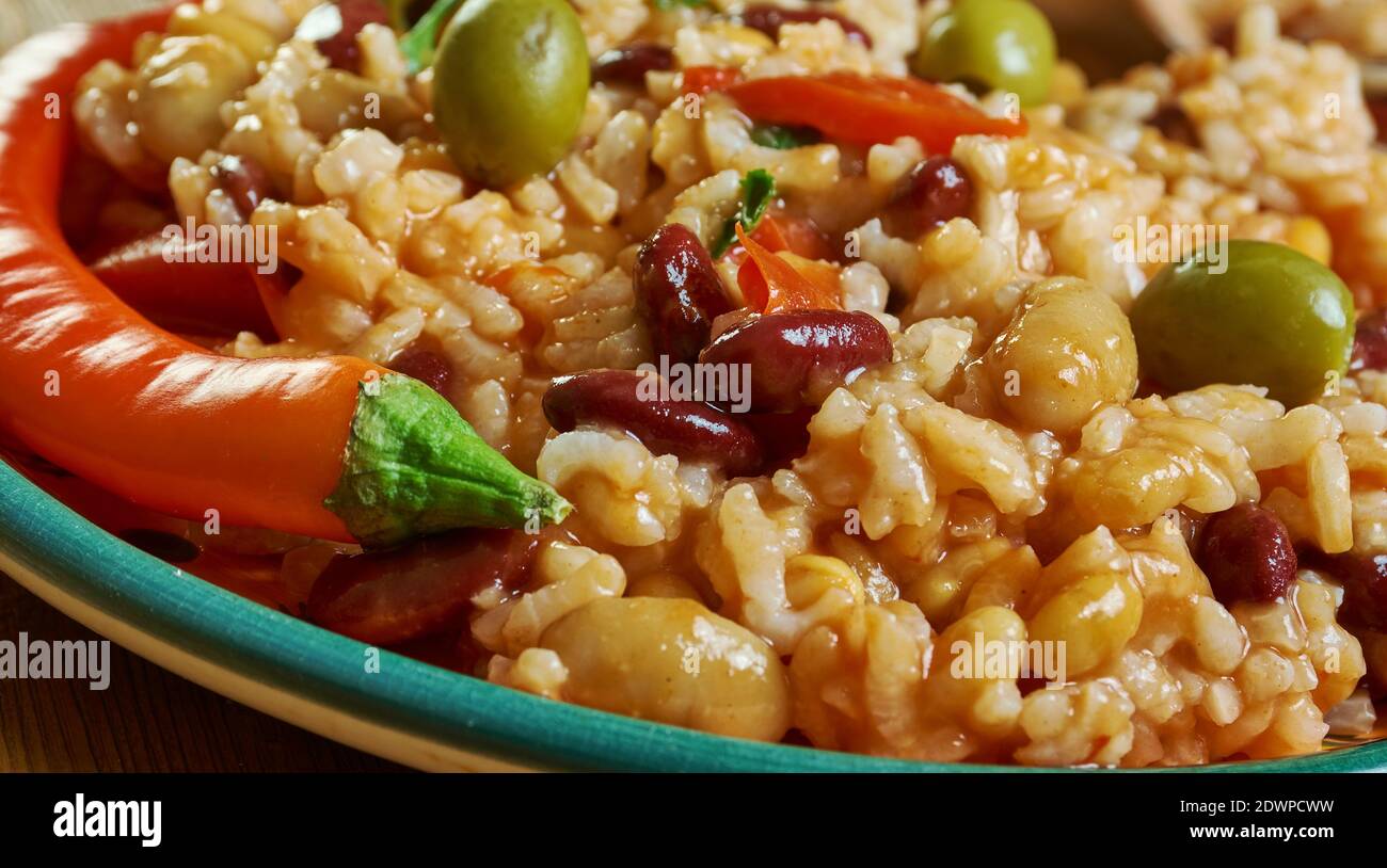 Moro - Dominican Red Beans and Rice close up Stock Photo - Alamy