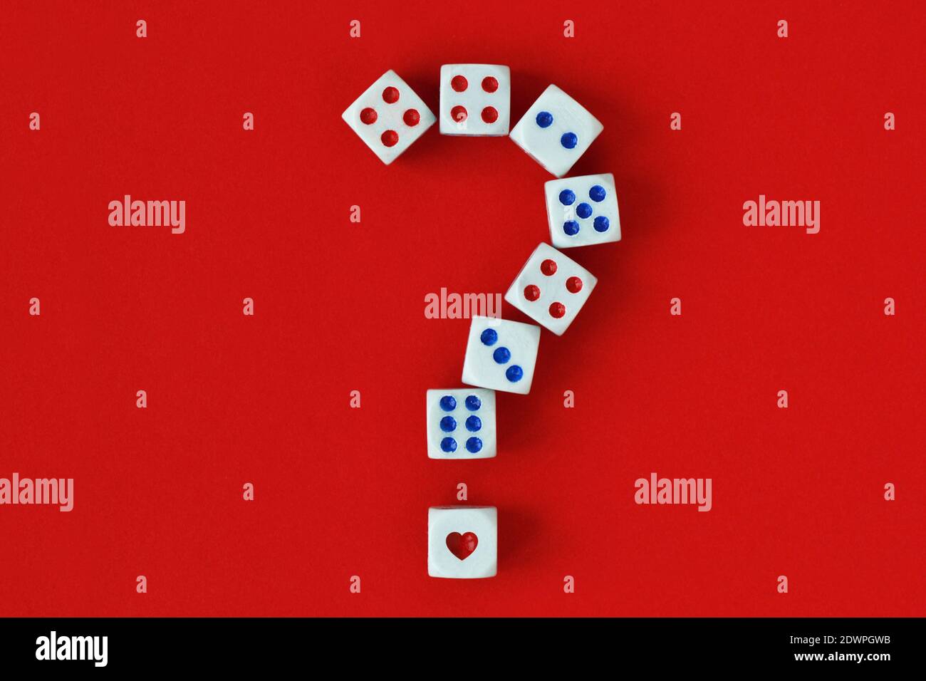 Question mark dice hi-res stock photography and images - Alamy