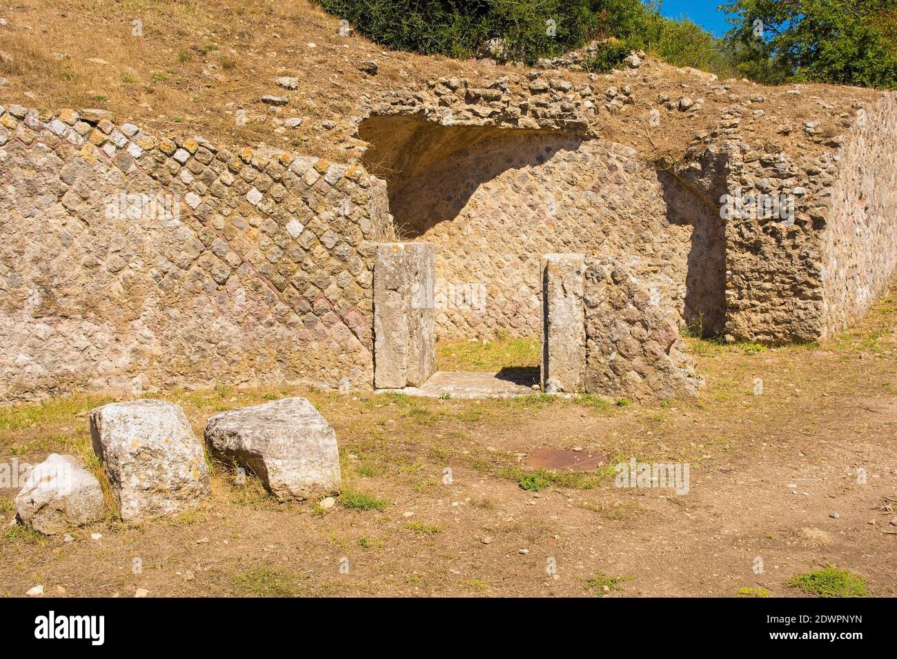Roman Amphitheatre Ancient Ruins Crete High Resolution Stock ...