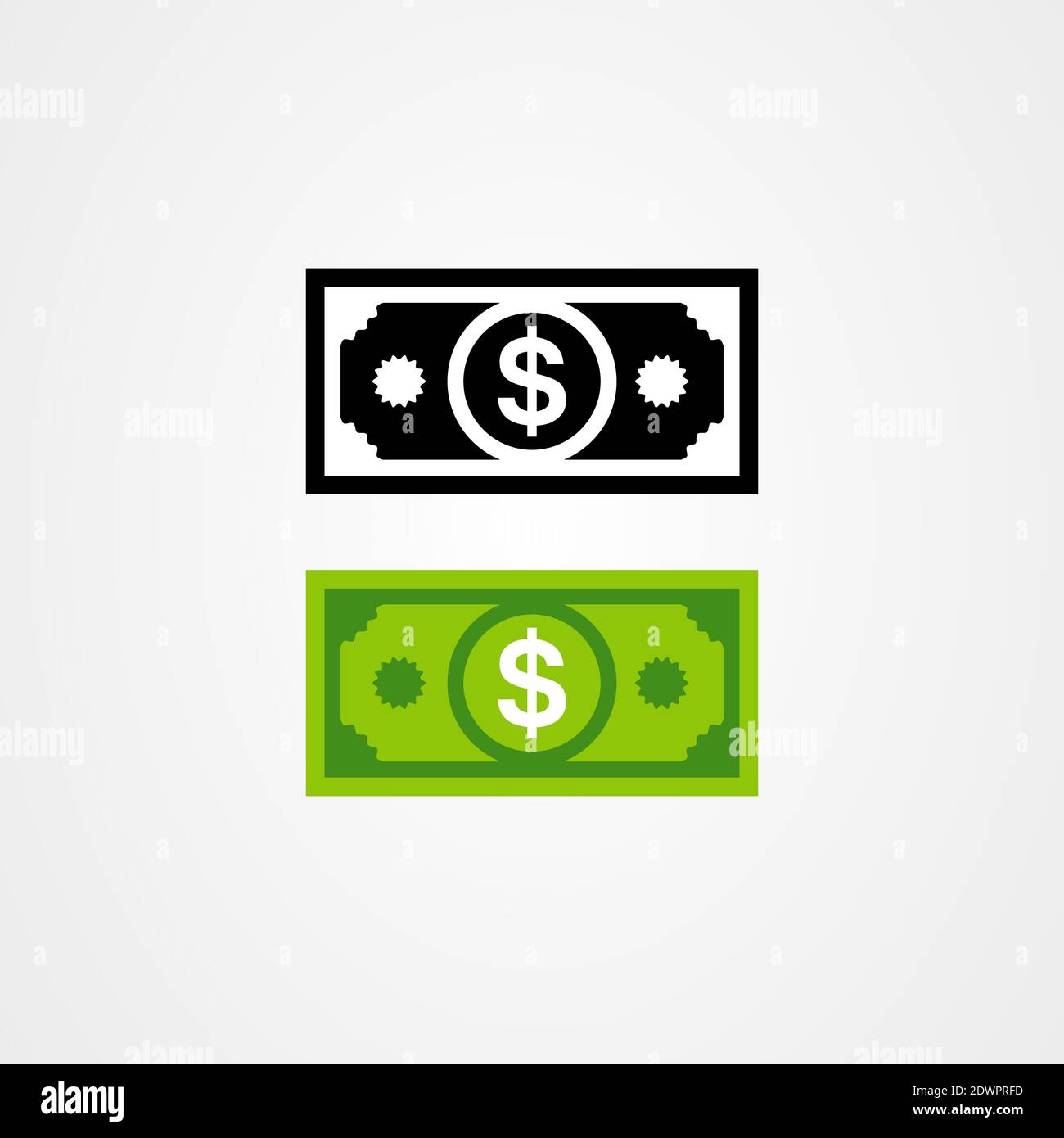 Folded bills Stock Vector Images - Alamy