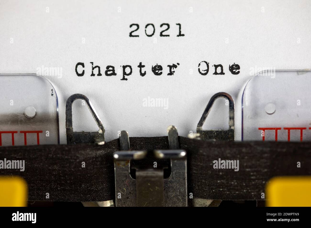 Old typewriter with text 2020 chapter one Stock Photo - Alamy