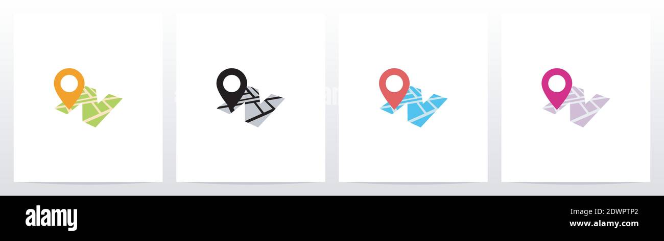 Location Pin On Letter Logo Design N Stock Vector Image & Art - Alamy