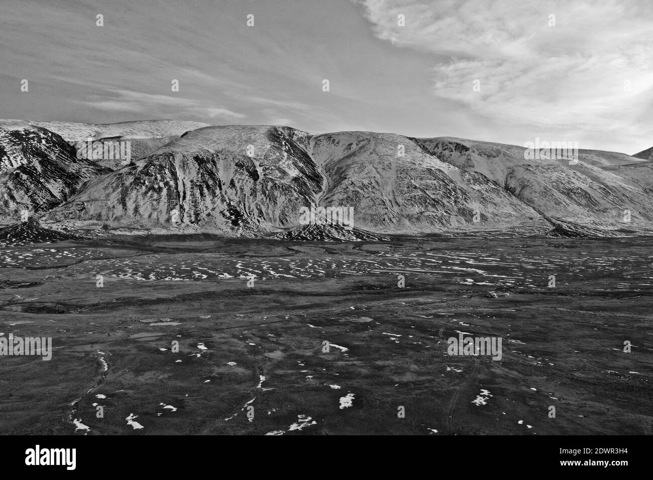 Mountainous area view Black and White Stock Photos & Images - Alamy
