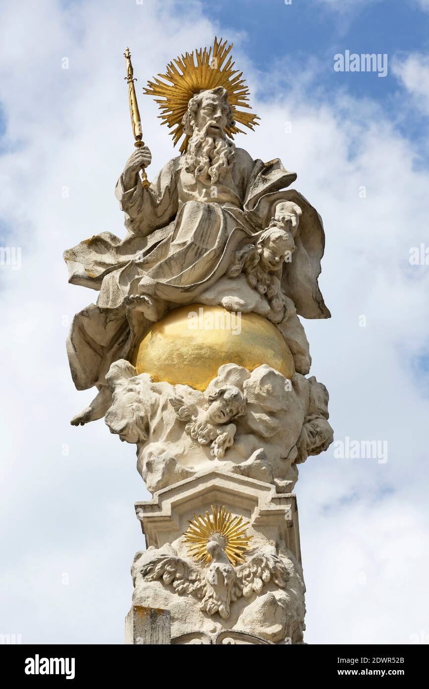 Gott Vater mit Zepter, Dreifaltigkeitssäule, Retz im Weinviertel NÖ ...
