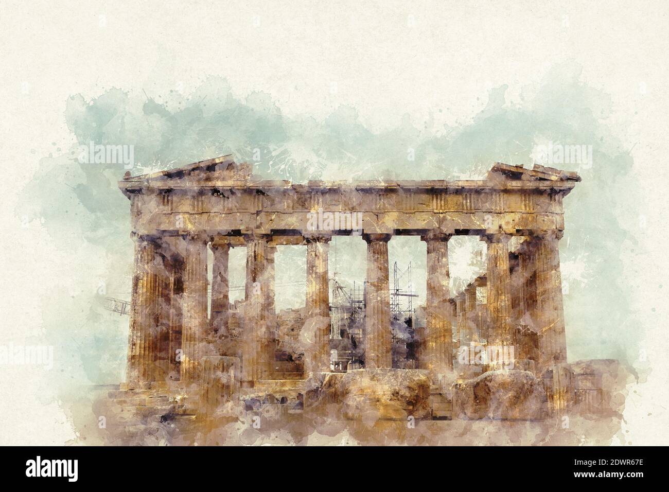 Parthenon illustration hi-res stock photography and images - Alamy