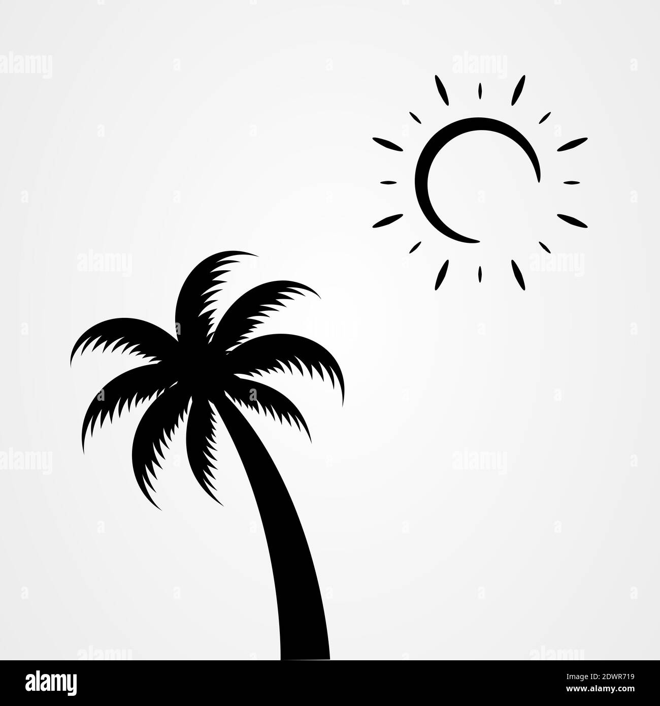 Retro palm tree illustration hi-res stock photography and images - Alamy