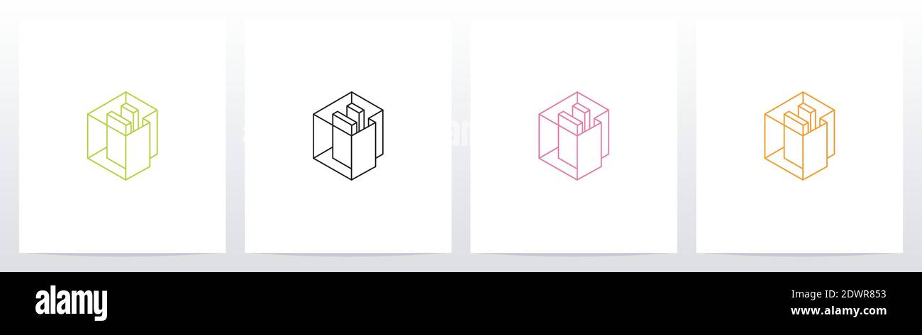 Cubic Wireframe Letter Logo Design B Stock Vector Image & Art - Alamy