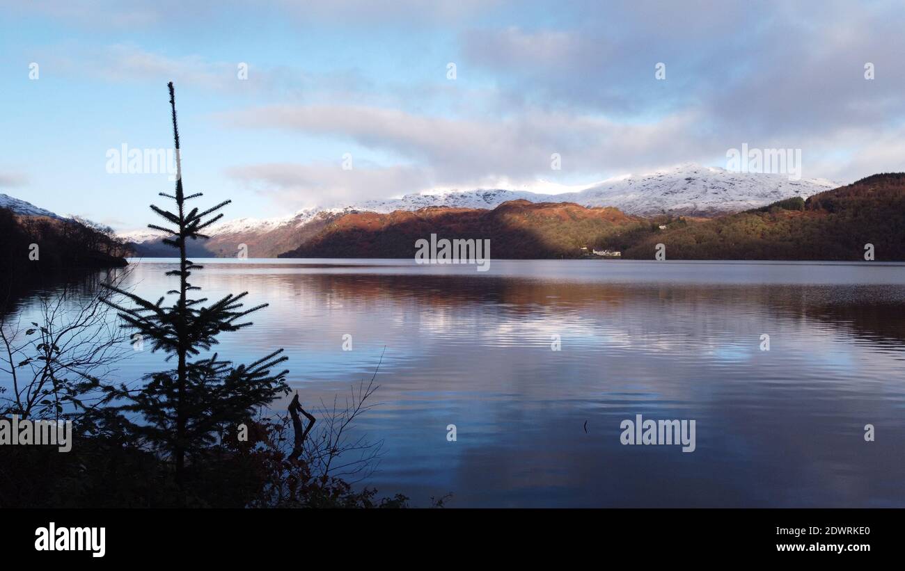 Scottish Loch, Snowy Highland Scenes, Scottish Highlands Stock Photo ...