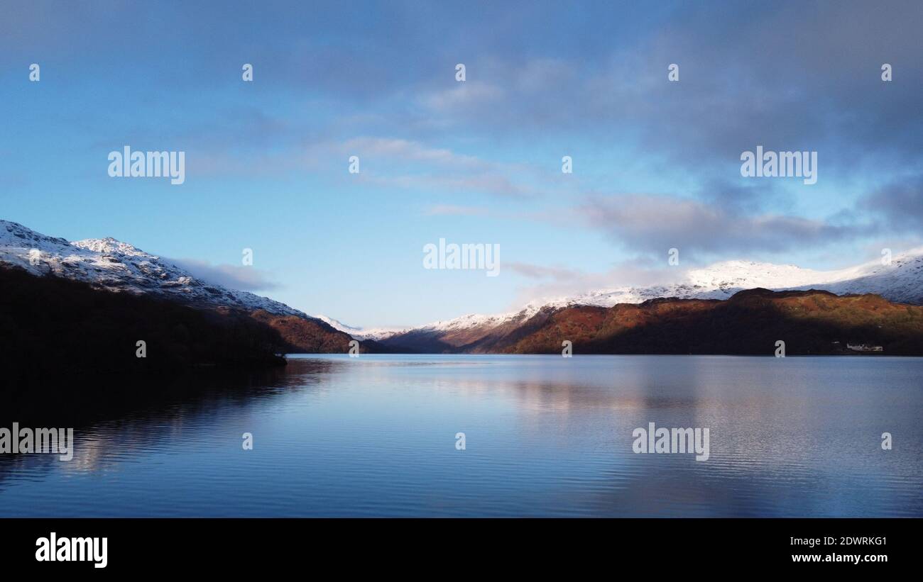 Scottish Loch, Snowy Highland Scenes, Scottish Highlands Stock Photo ...