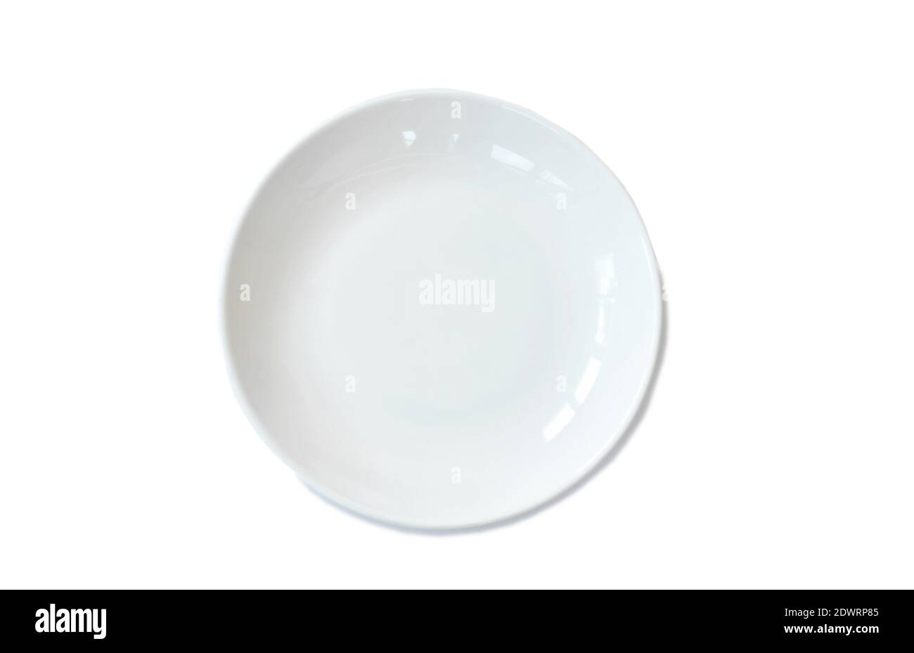 top view of ceramic dish arranging on white background Stock Photo - Alamy