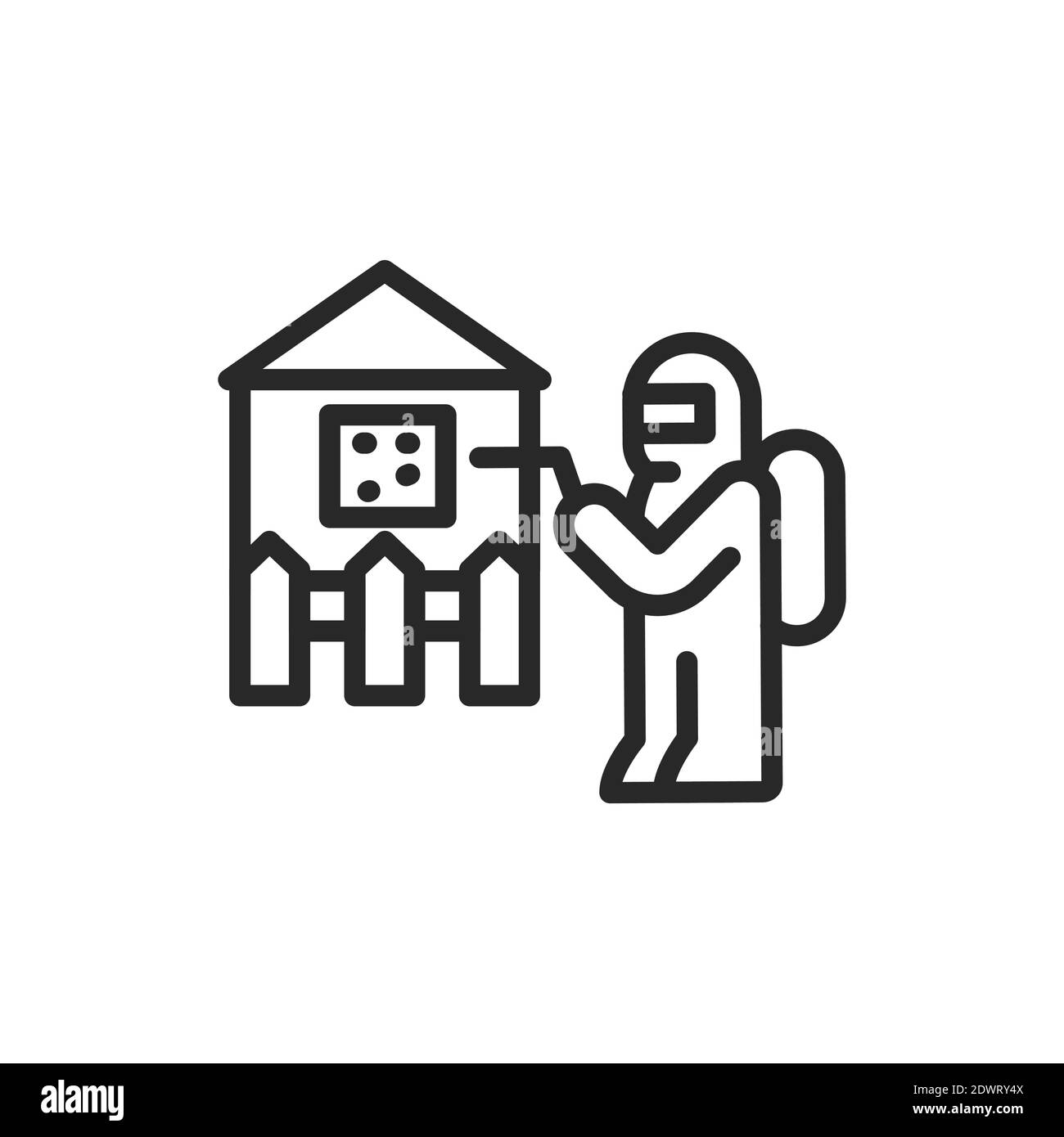 House disinfection color line icon. Isolated vector element Stock ... House disinfection color line icon. Isolated vector element Stock ...