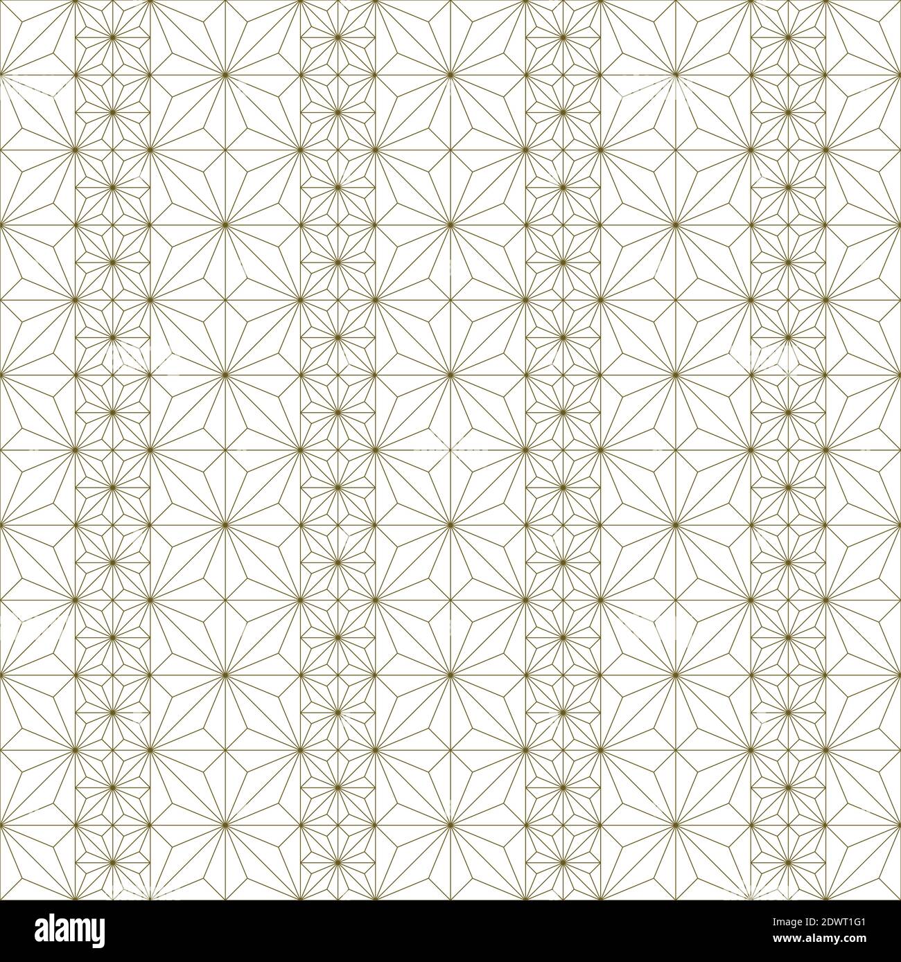 Japanese seamless Kumiko pattern in brown fine lines Stock Vector Image ...