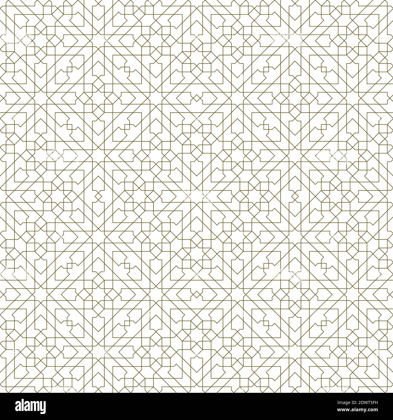 Background seamless pattern based on traditional islamic art.Brown ...