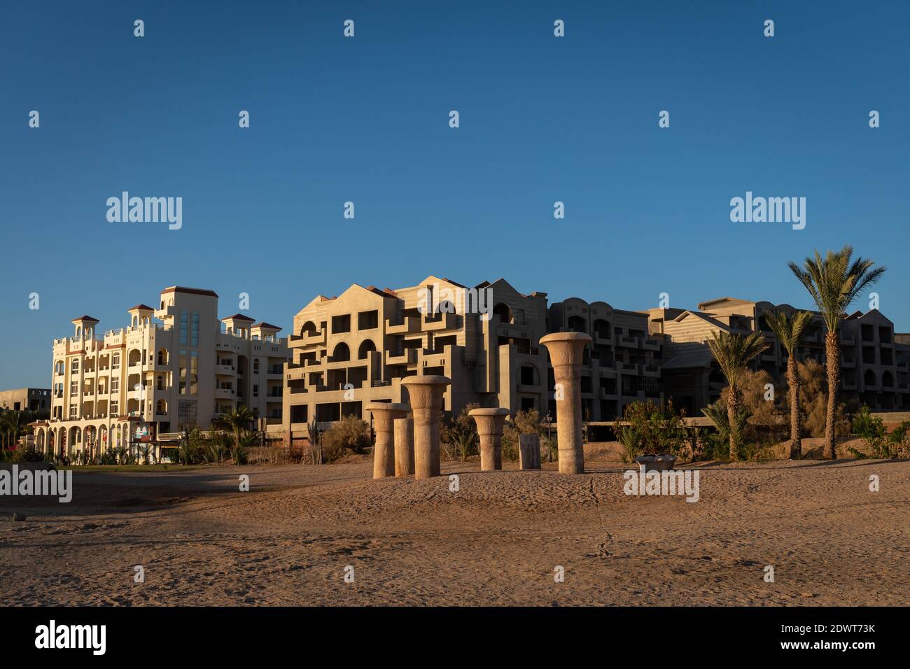 Sahl Hasheesh, Hurghada, Red Sea, Egypt - dec 2020:unfinished buildings ...