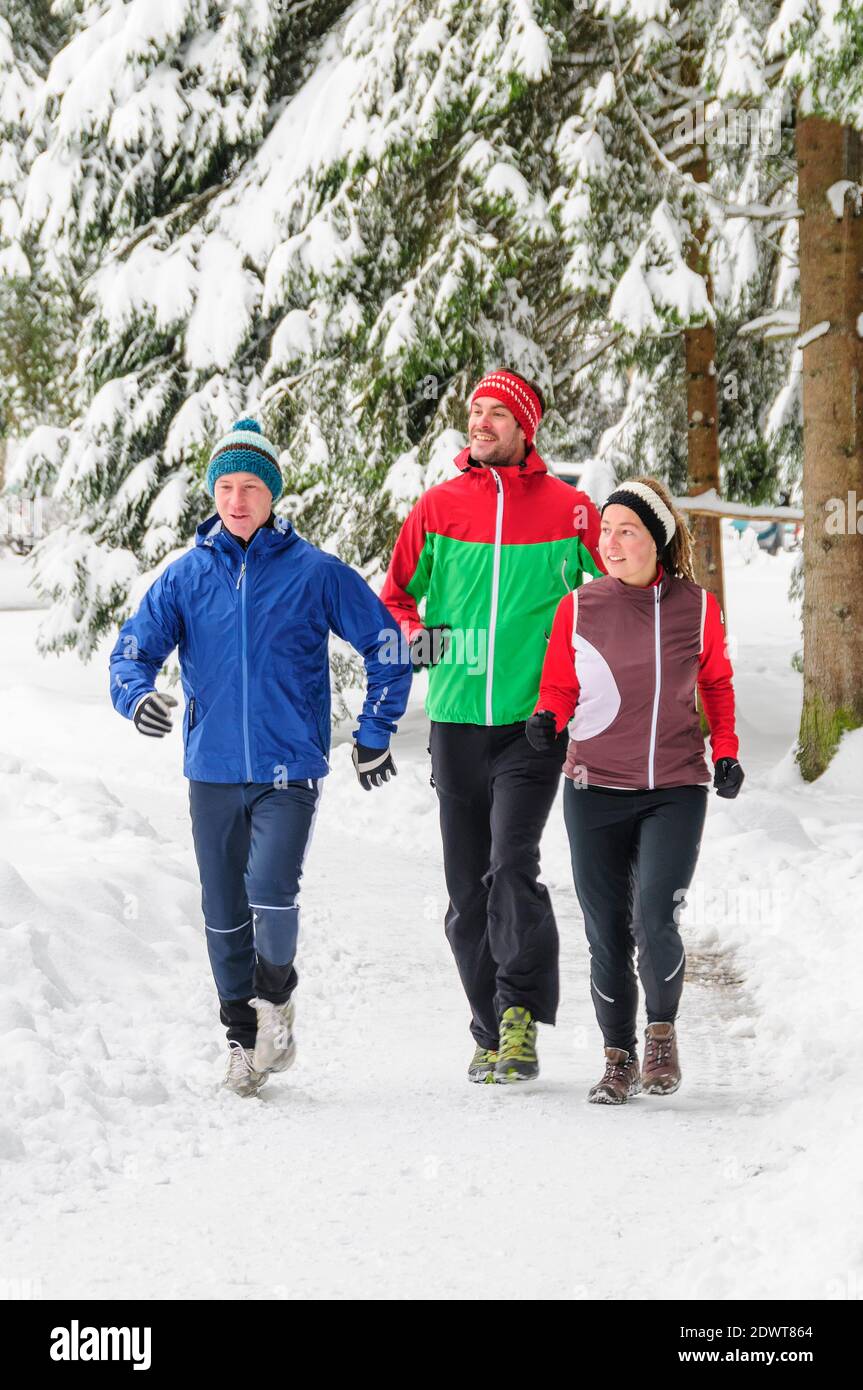Group woman jogging winter hi-res stock photography and images - Alamy