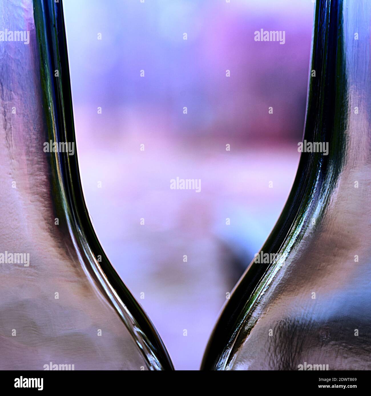 Background image, abstract photo of two empty transparent white glass ...