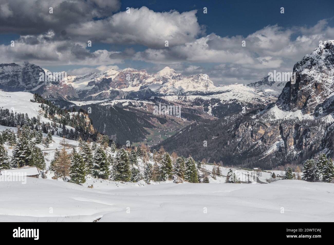 Italian Dolomites, featuring Sella Pass, Gardena Pass, Costalunga Pass ...