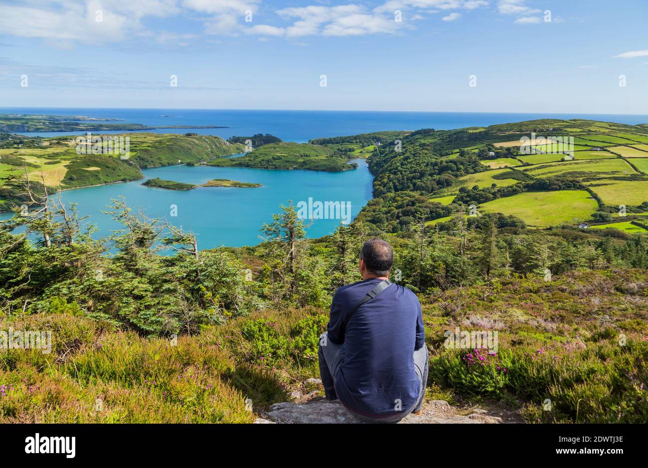Man at the Lough Hyne, West Cork, Ireland Stock Photo - Alamy