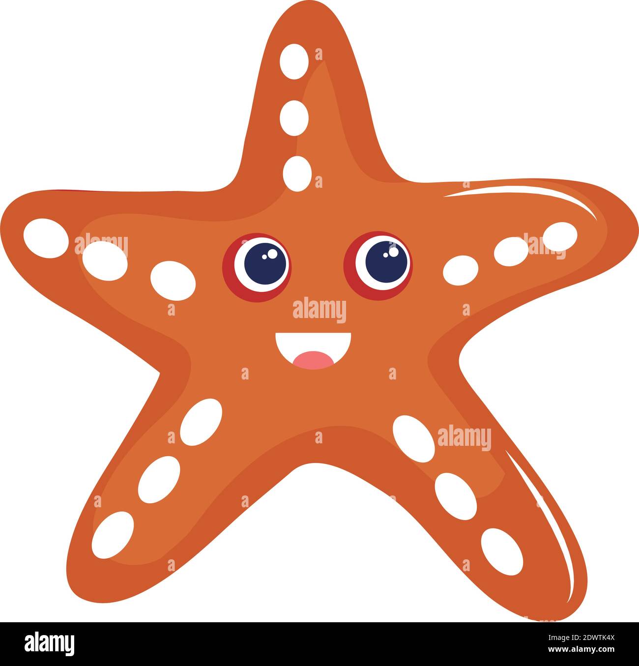 cute little starfish animal kawaii character Stock Vector Image & Art ...