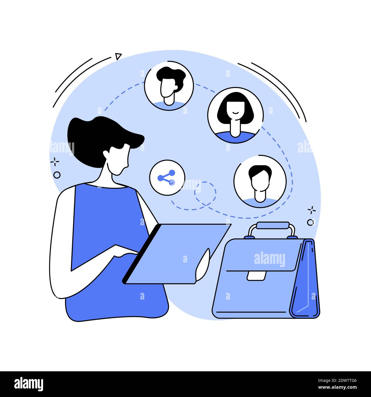 Employee sharing abstract concept vector illustration Stock Vector ...