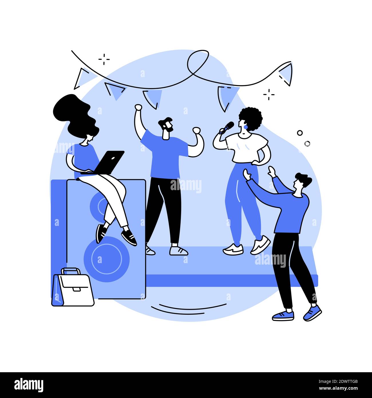 Office fun abstract concept vector illustration Stock Vector Image ...