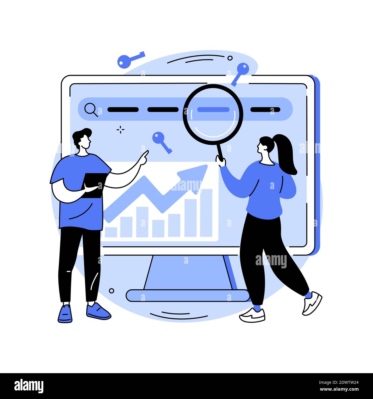 Keyword ranking abstract concept vector illustration Stock Vector Image ...