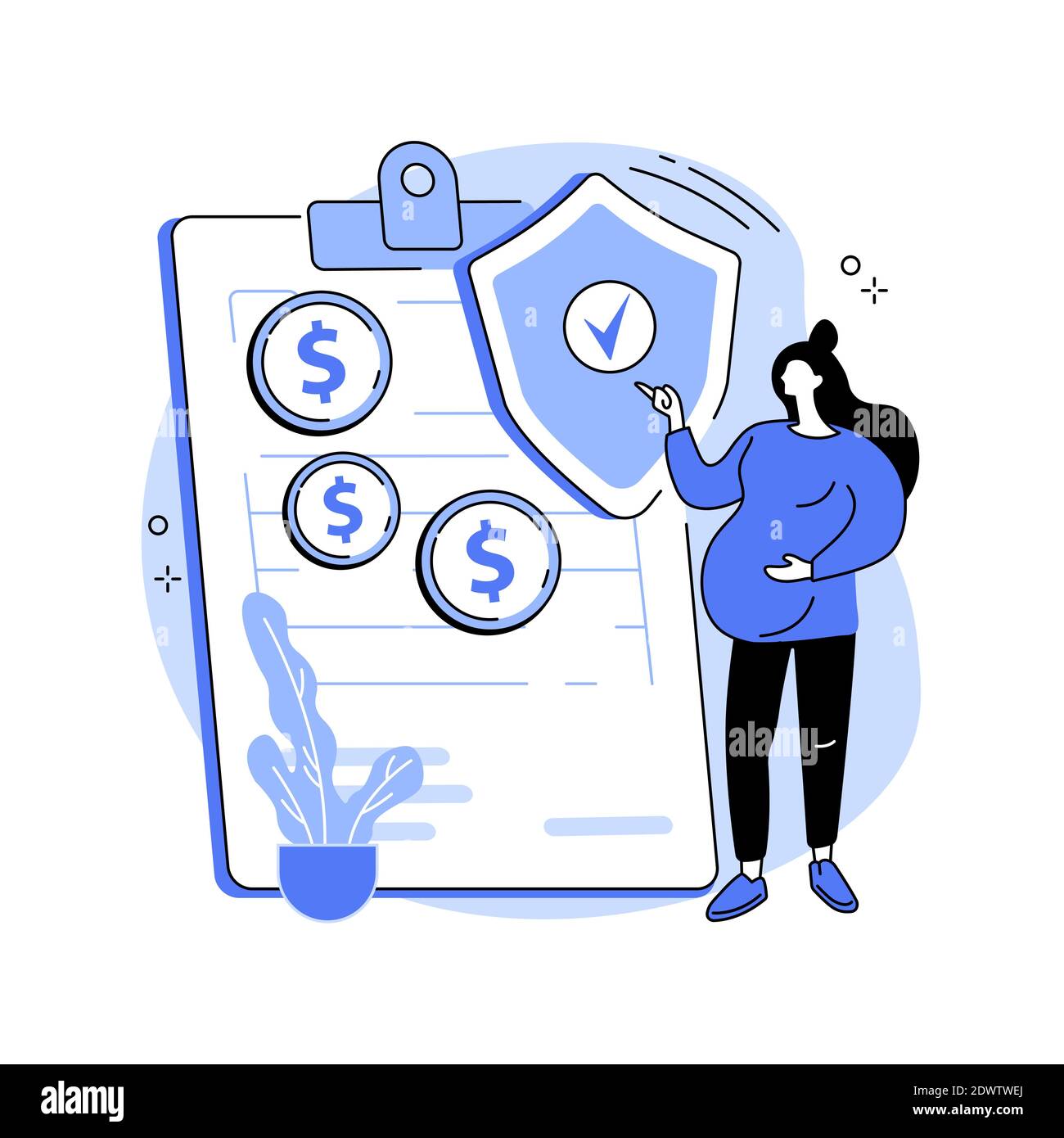 Maternity benefit abstract concept vector illustration Stock Vector ...