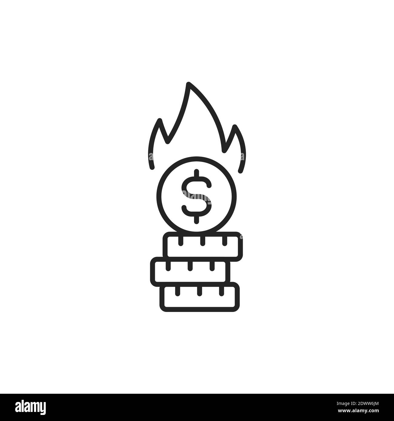 Problem bankrupt money icon Black and White Stock Photos & Images - Alamy