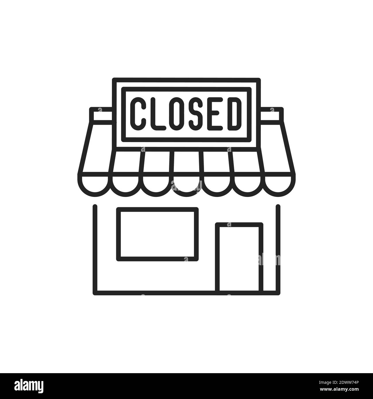 Closed shop line color icon. Sign for web page, mobile app Stock Vector ...