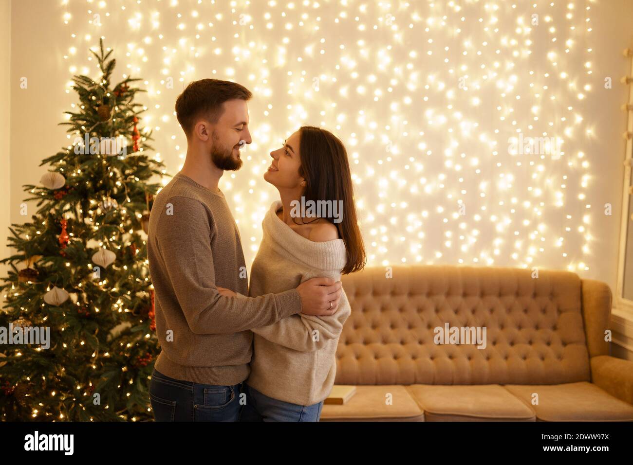 Two cheerful lovely sweet tender beautiful adorable cute romantic ...