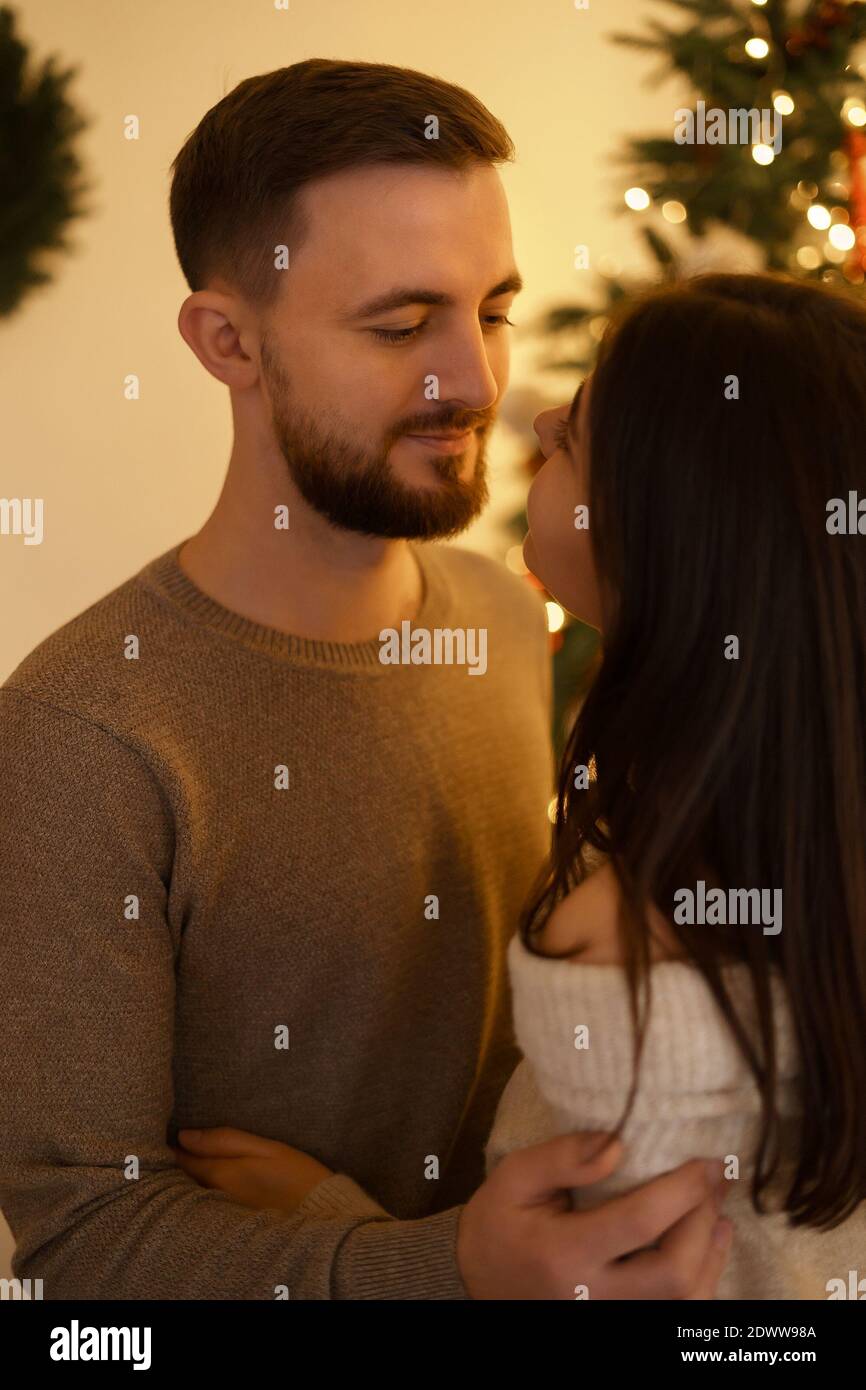 Two cheerful lovely sweet tender beautiful adorable cute romantic ...