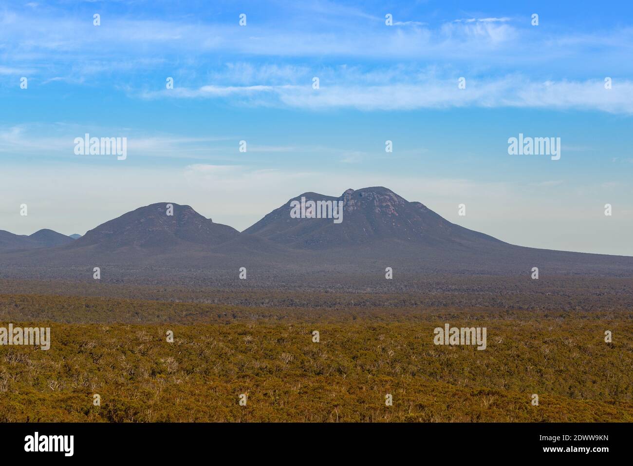 Mountains of the Stirling Range Nationalpark north of Albany in ...