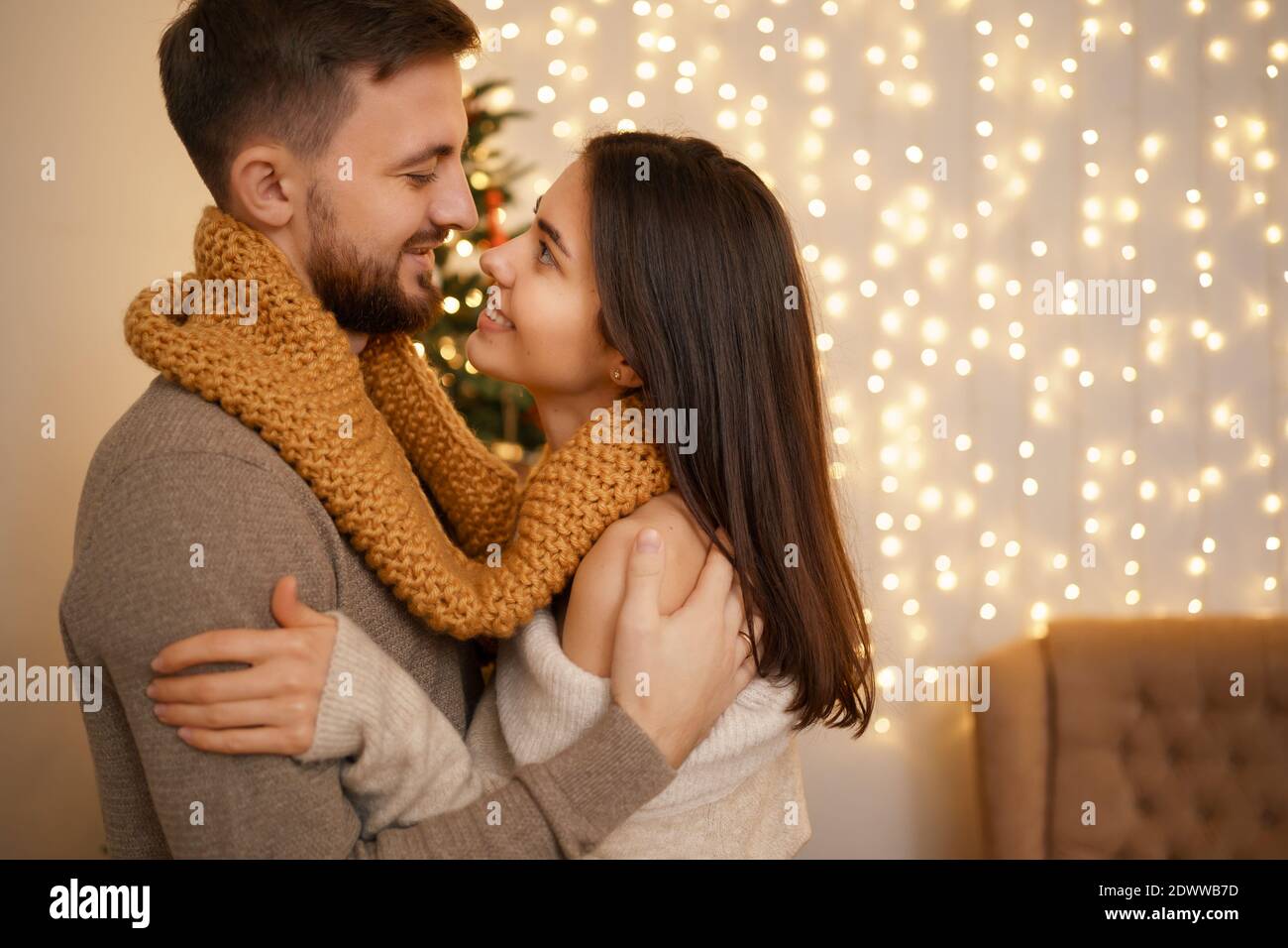 Two cheerful lovely sweet tender beautiful adorable cute romantic ...