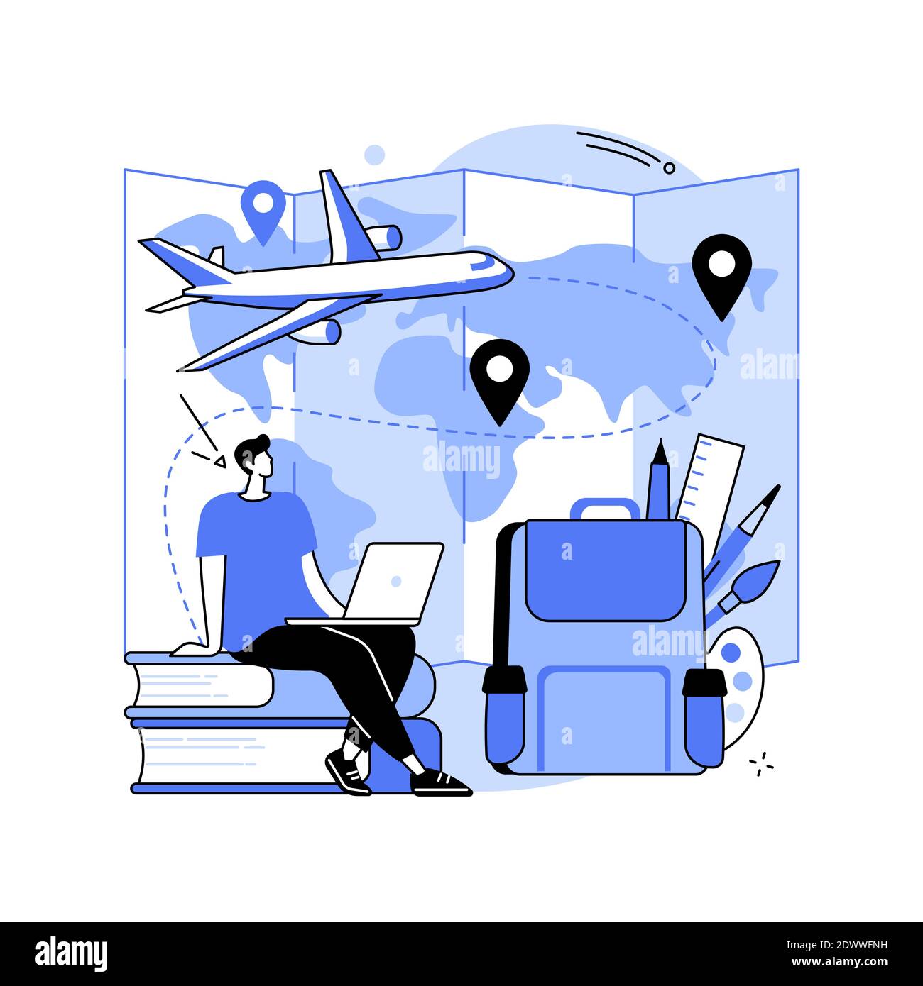 Abroad education Stock Vector Images - Alamy