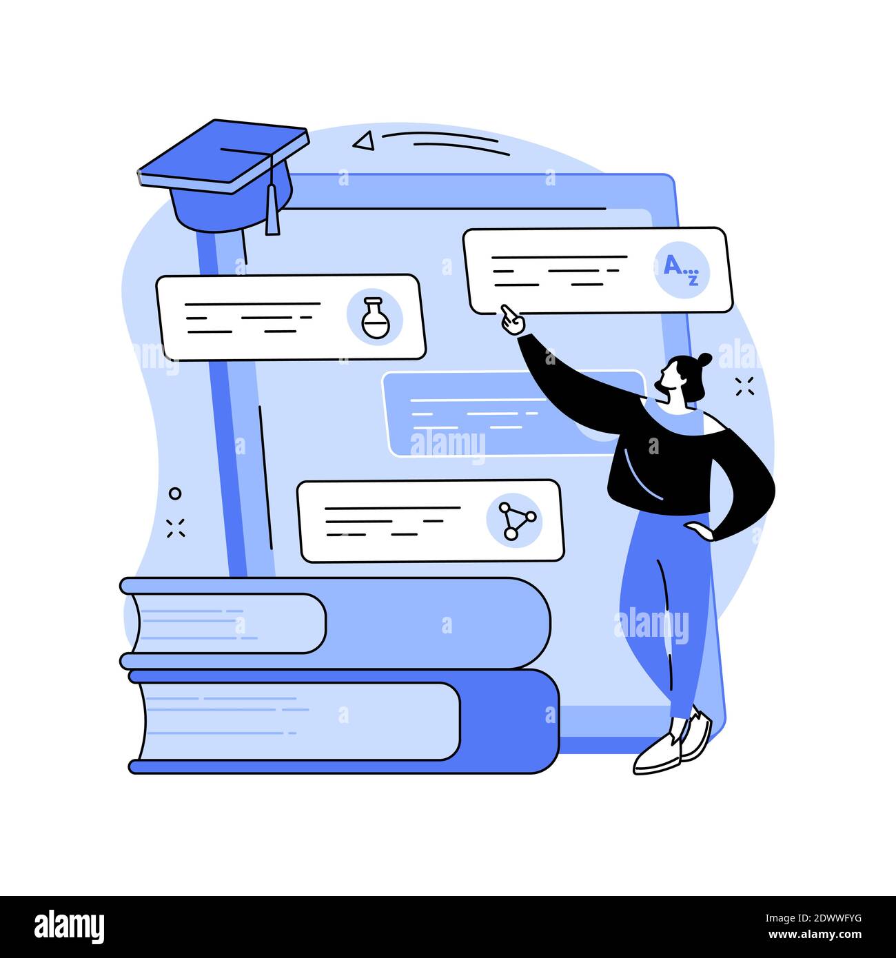 Personalized learning abstract concept vector illustration Stock Vector ...