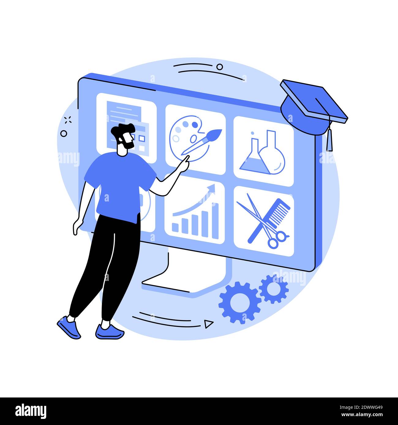 Course enrollment abstract concept vector illustration Stock Vector ...