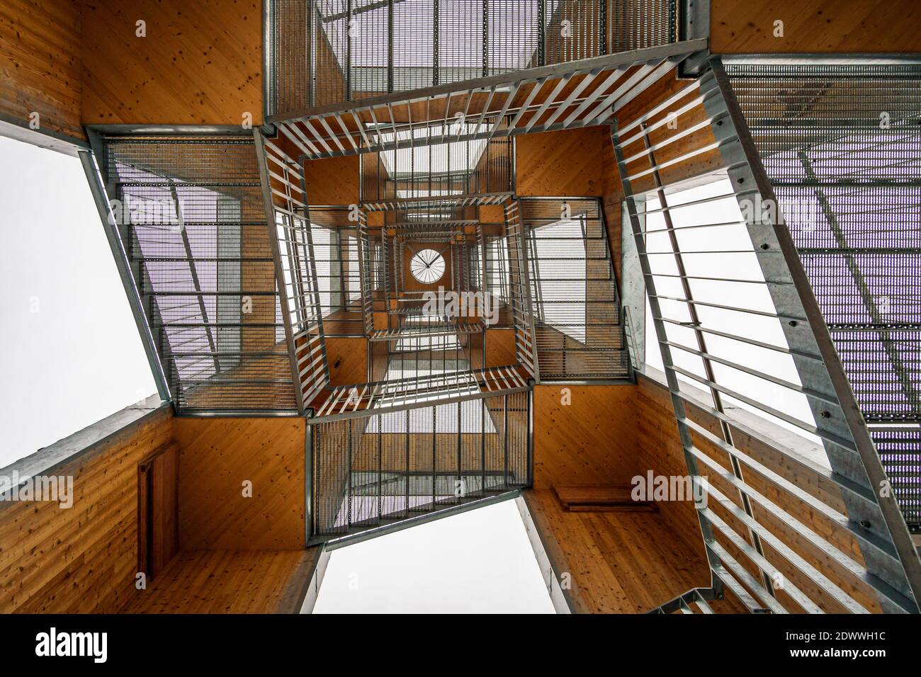 Winter hike through the Pfrunger Ried to the Bannwald Tower near ...