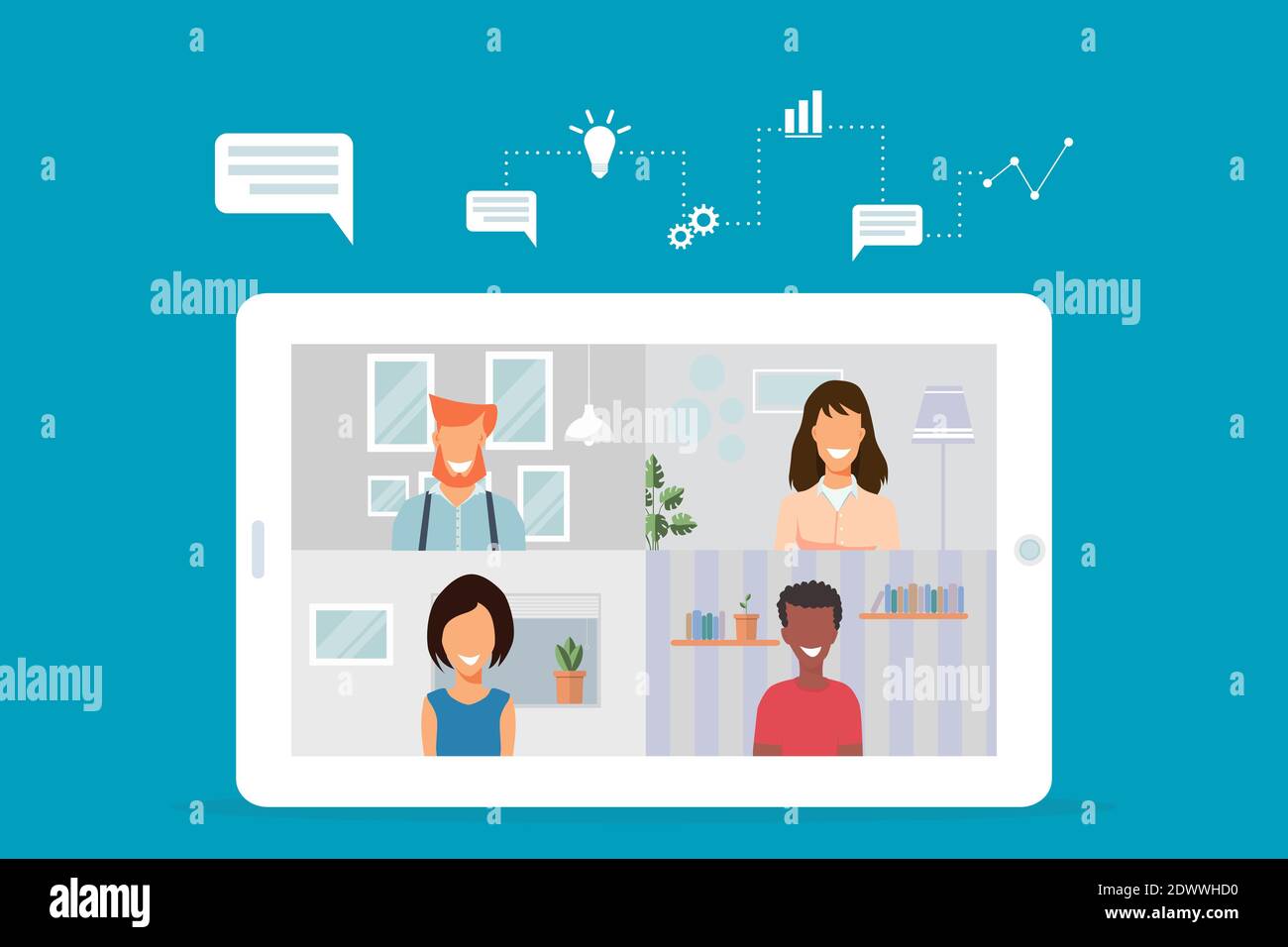 Zoom meeting cartoon hi-res stock photography and images - Alamy